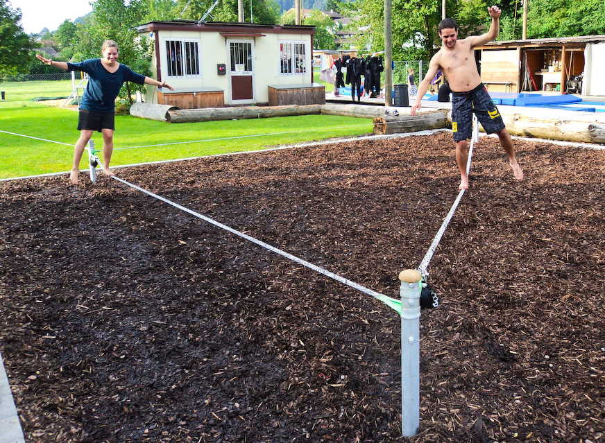 Outdoor-Pfosten / Wandhalterungen - Slackline ohne Baum befestigen